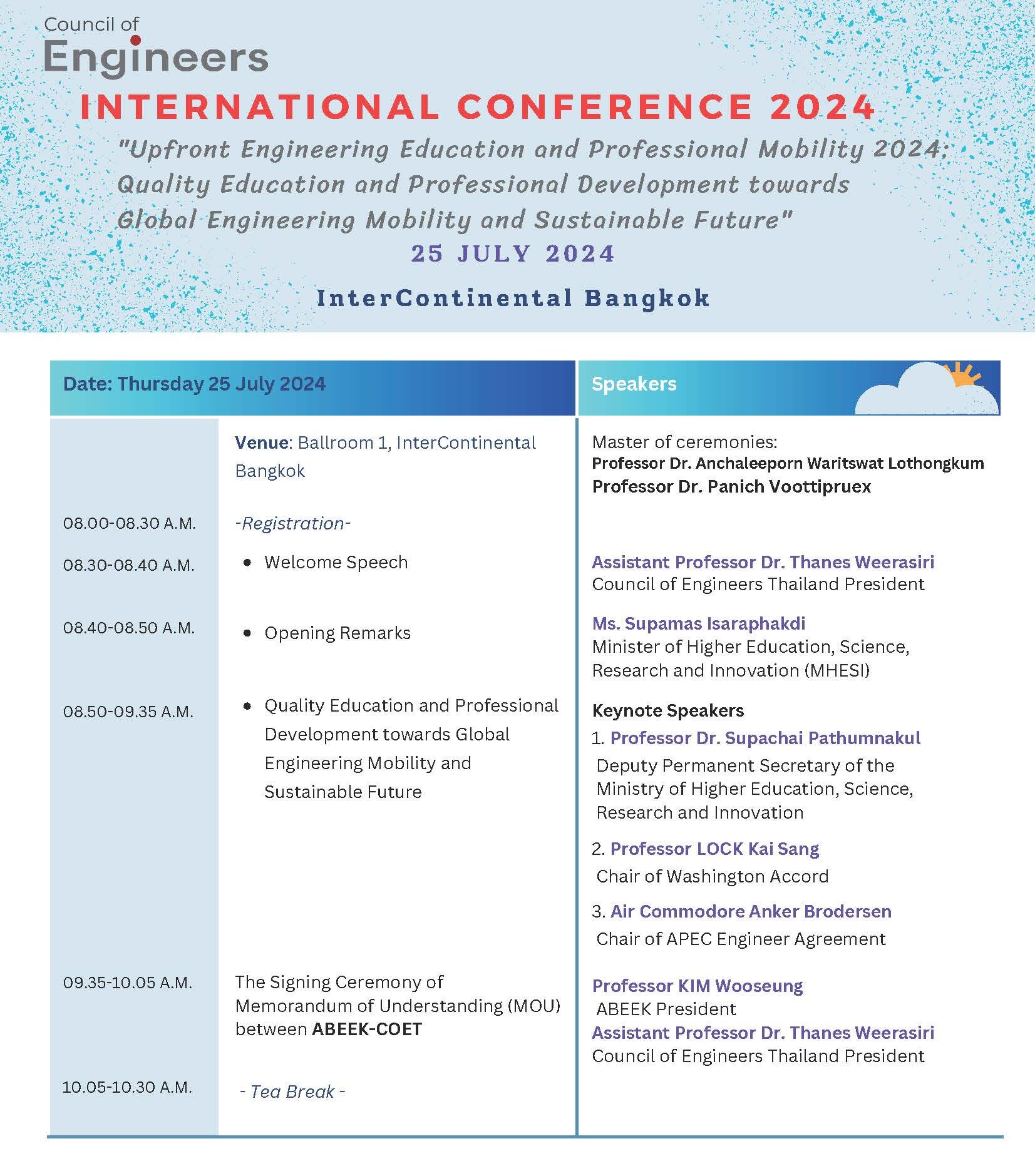 งานประชุมนานาชาติ INTERNATIONAL CONFERENCE 2024 - COE